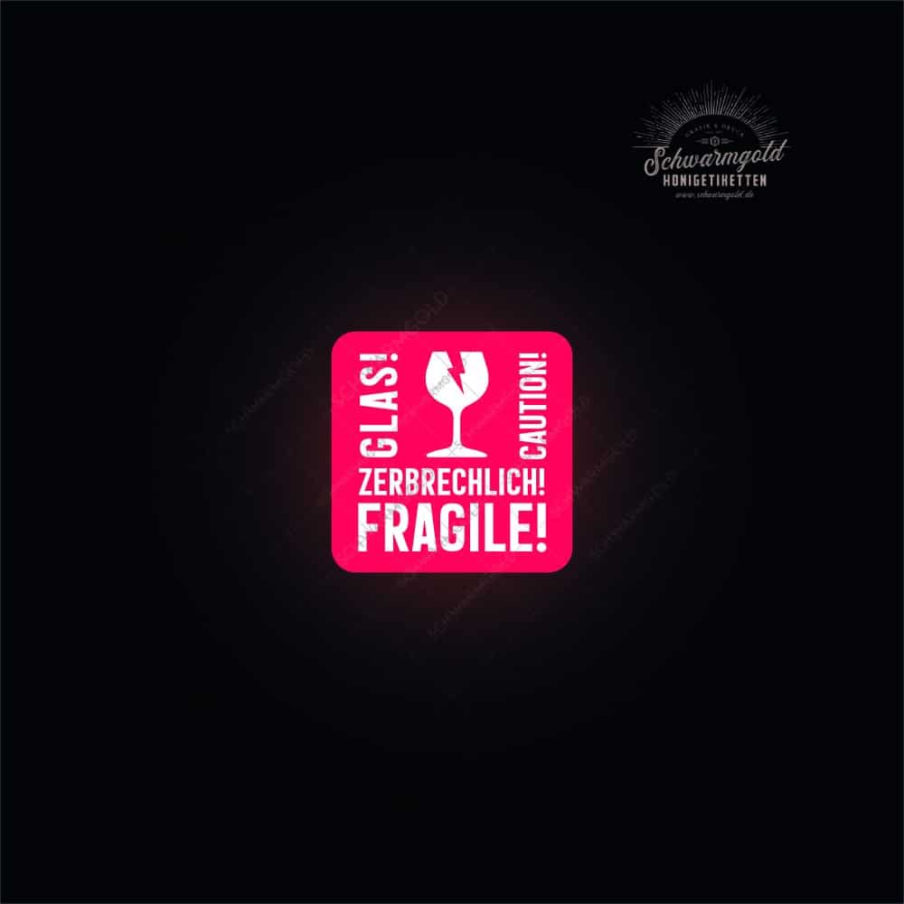 Hinweisetikett – “Zerbrechlich” | SCHWARMGOLD